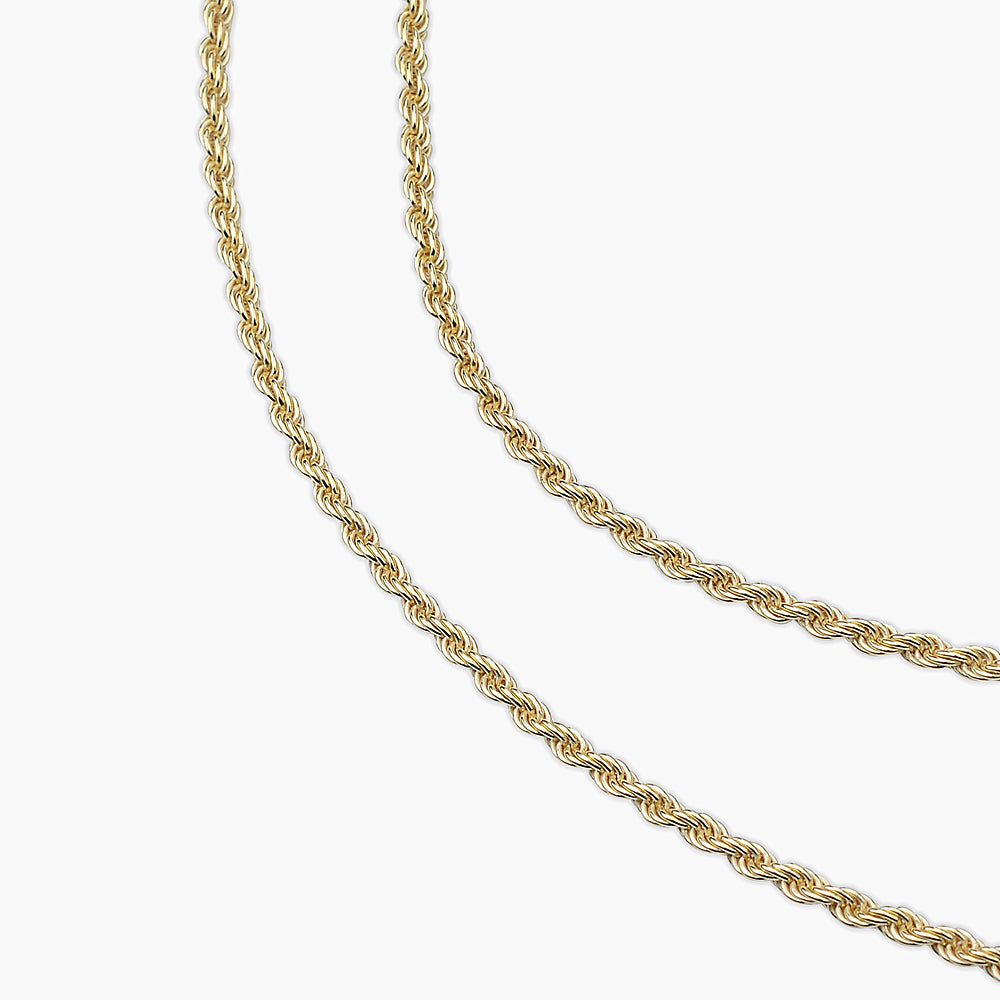 2.5mm Rope Chain - Gold – Medicci